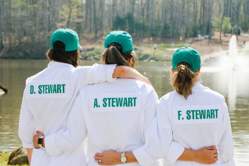 Golf Caddie Uniform Name Badge for Back of Caddy Bib White - Etsy