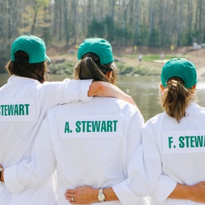 Adult White Caddie Uniform Coverall Boiler Suit Caddy With Custom Name ...