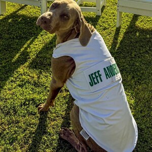 Golf Caddie Bib for Dogs With Name Badge on Back of Caddy Bibs White ...