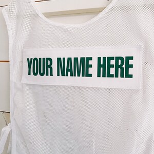 Golf Caddie Bib Name Badge for Back of Caddy Bibs White Tiger Woods ...