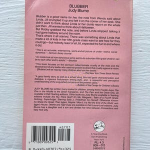 Blubber by Judy Blume - Etsy