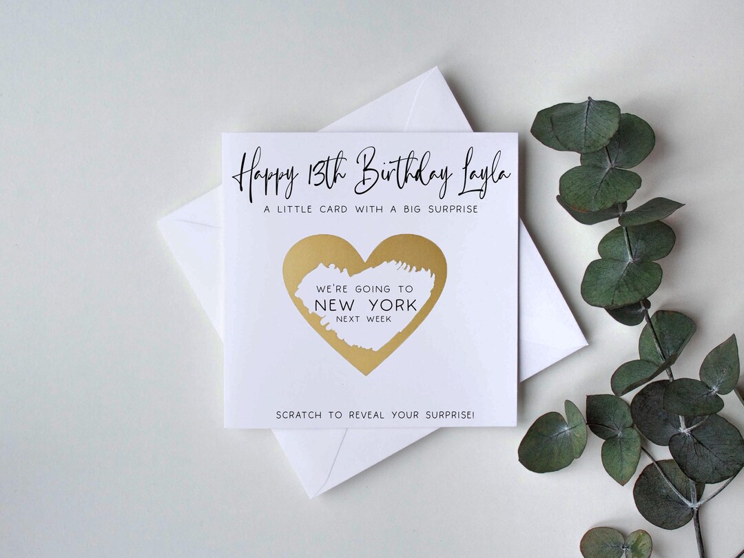 Surprise Reveal Card, Holiday Concert Tickets Reveal, Birthday Scratch ...