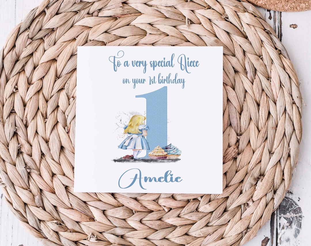Personalised Alice Birthday Card, Alice in Wonderland Card, 3rd ...