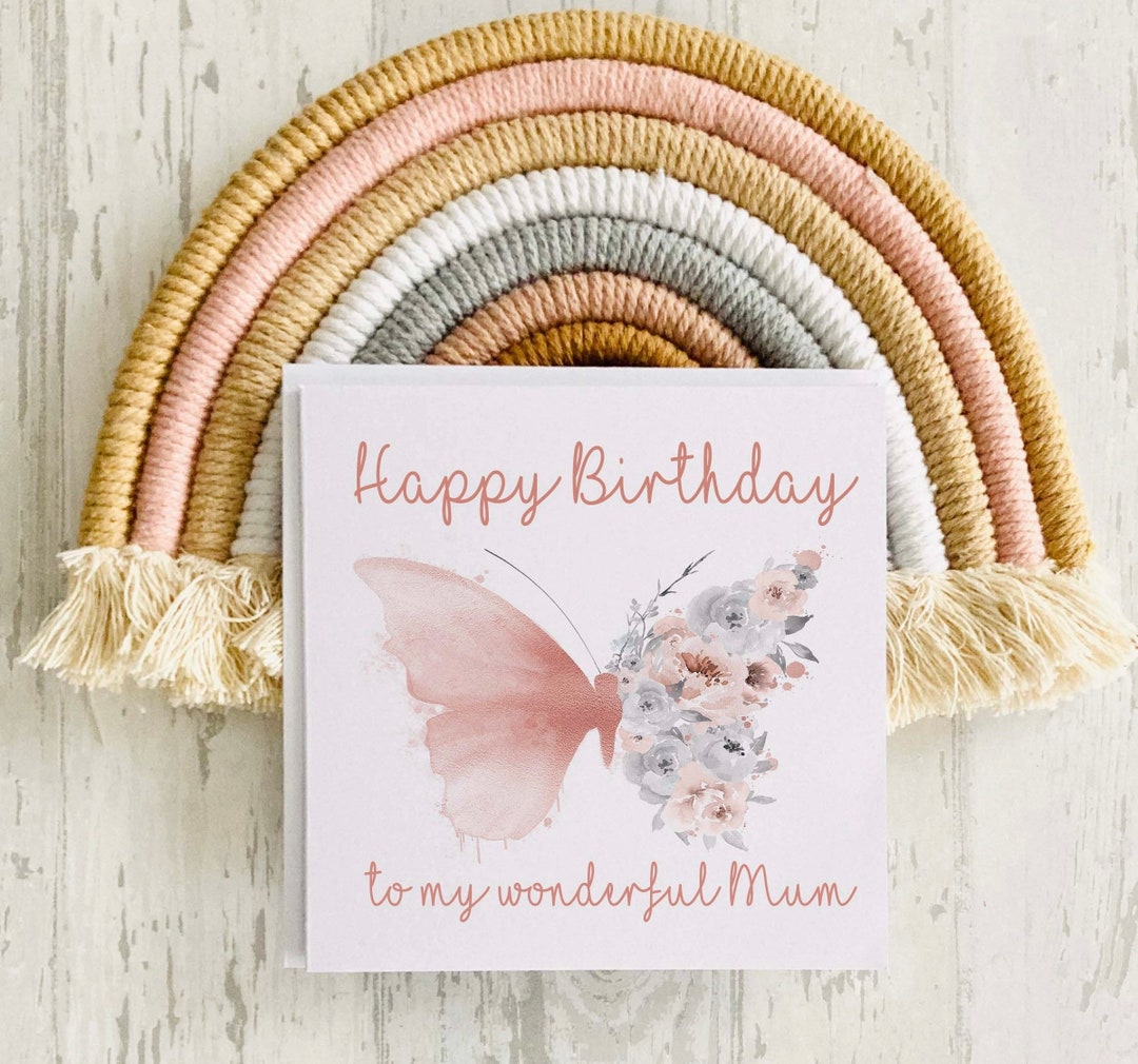Butterfly Birthday Card, Butterfly Mum Card, Friend Card, Special ...