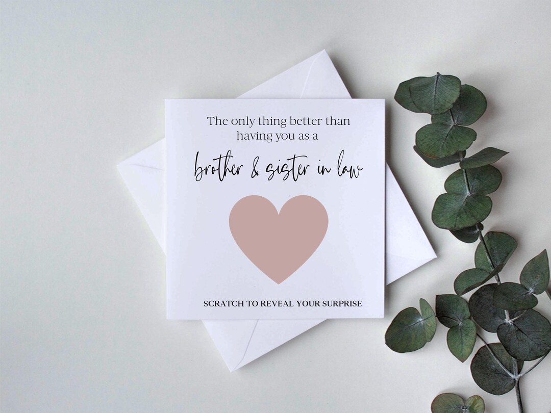 Pregnancy Announcement Scratch Card for Brother and Sister in Law, You ...