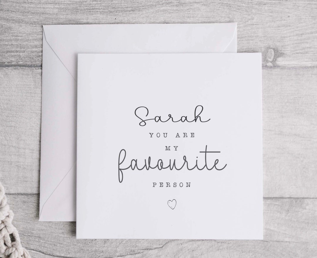 You Are My Favourite Human Card, Greetings Card, Card for Her, Card for ...