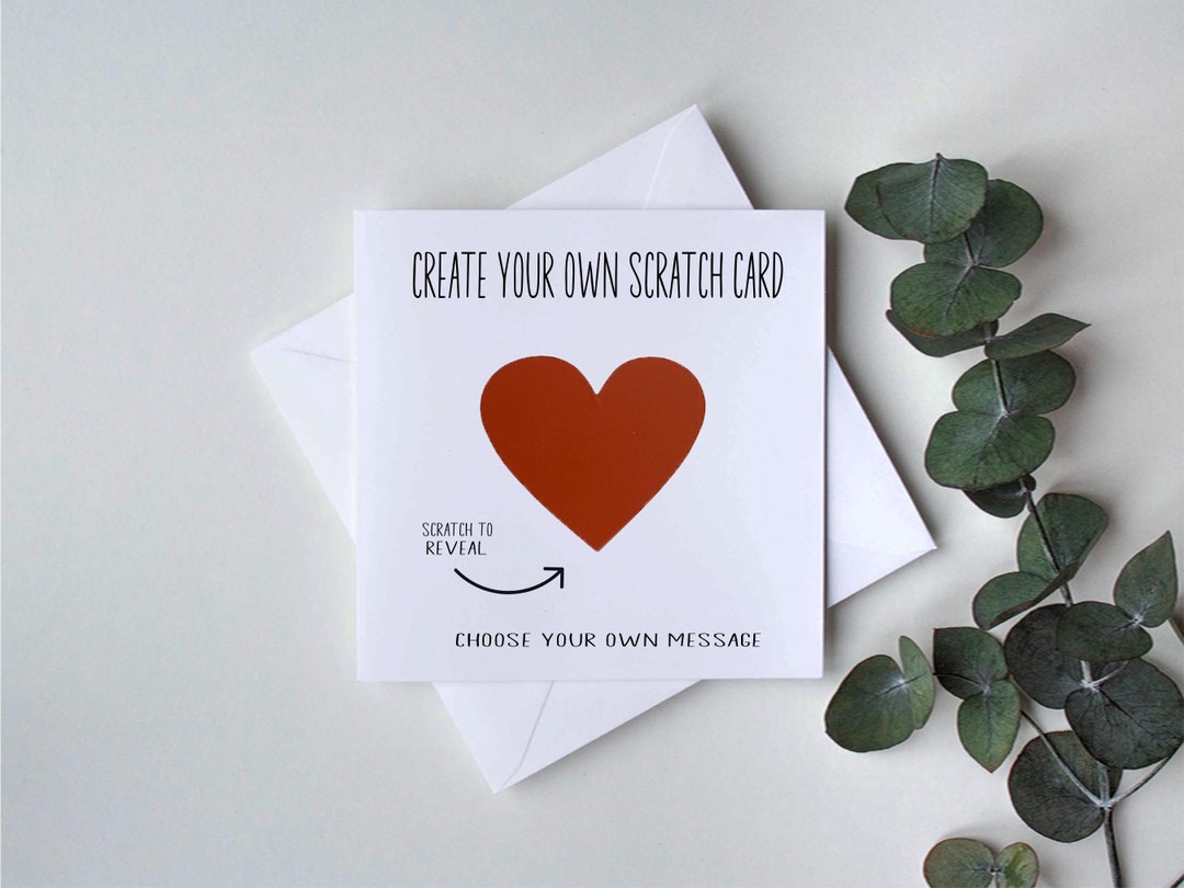 Create Your Own Personalised Scratch Card Fully Customised for Any ...