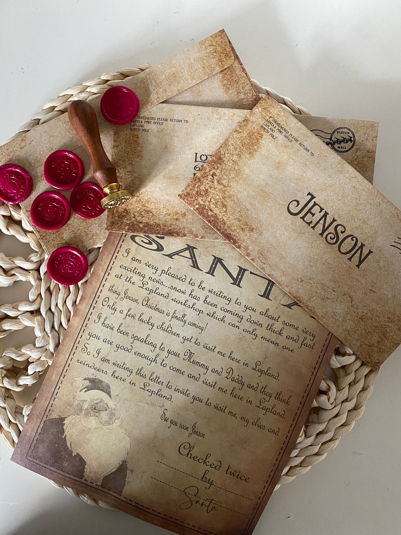 Personalised Santa Letter From Lapland: Vintage Christmas Invitation ...