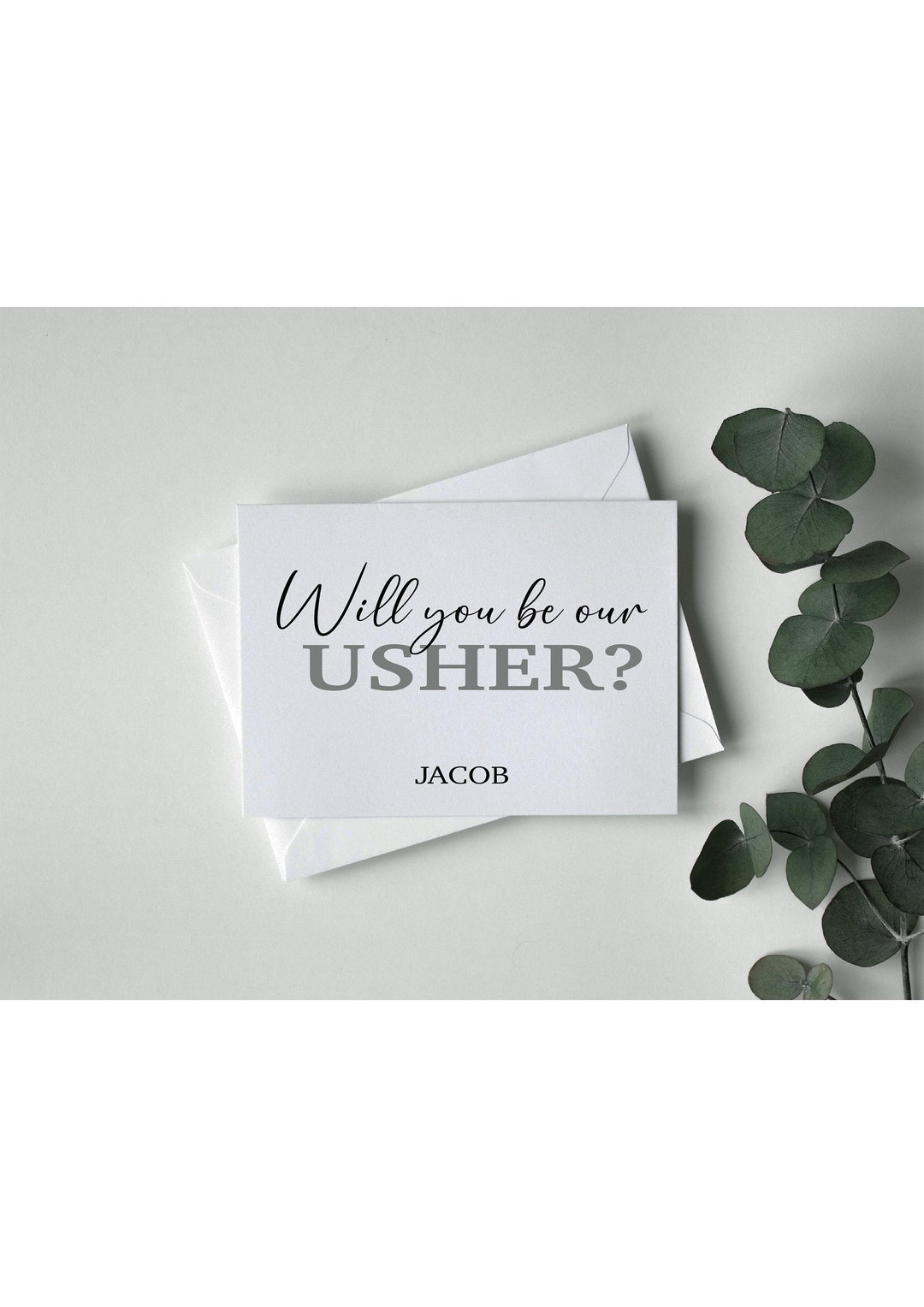 Will You Be Our Usher Card, Personalised Usher Wedding Proposal Card ...