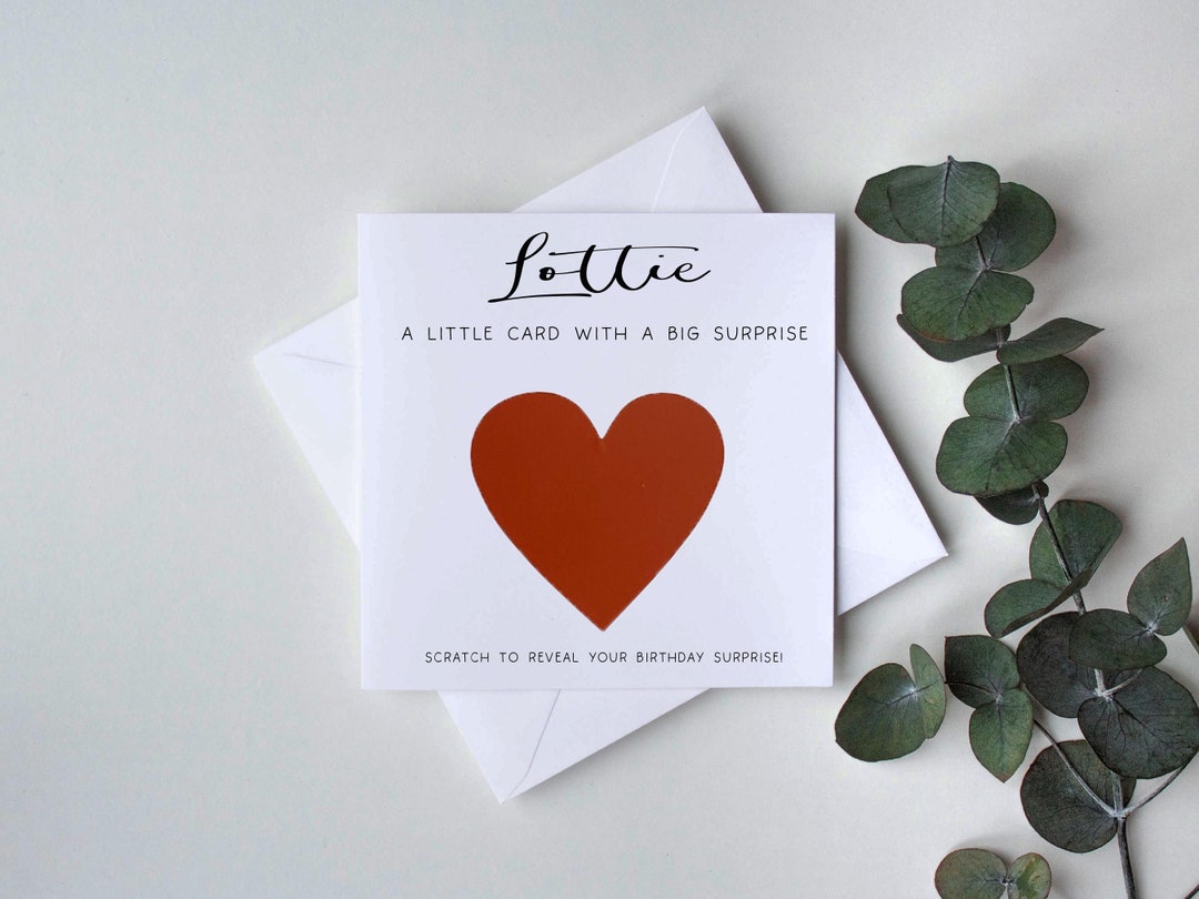 Surprise Reveal Card, Holiday Concert Tickets Reveal, Birthday Scratch ...