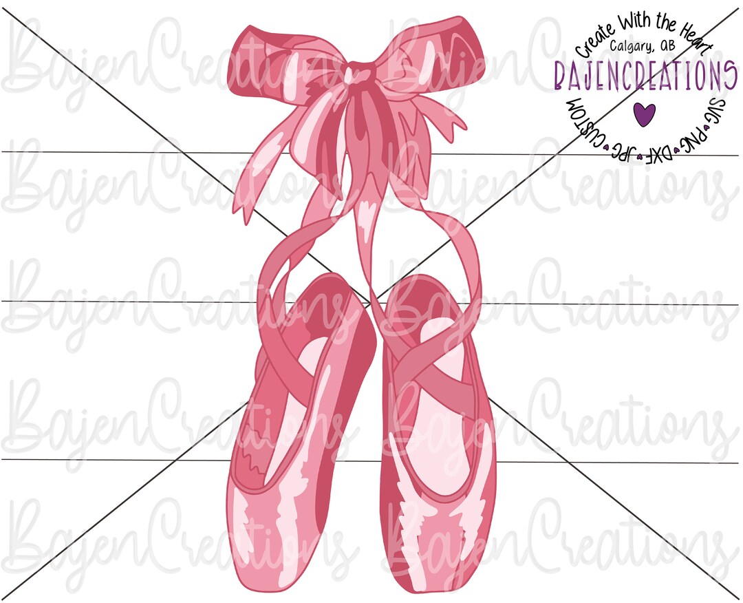 Ballet Shoes SVG and DXF Cut Files for Cricut and Silhouette, Dancer ...