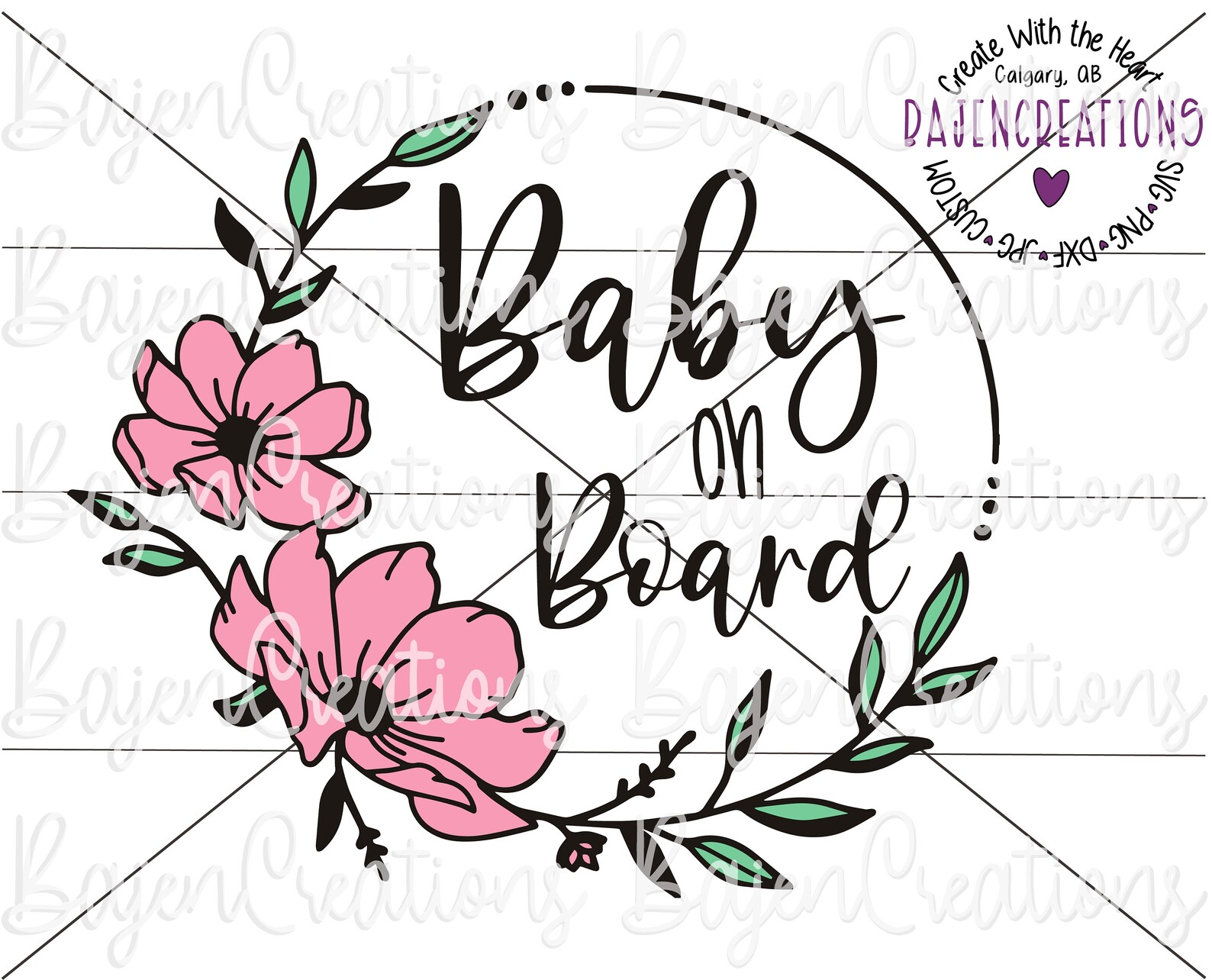 Baby on Board SVG Files for Cricut and Silhouette Car Decal - Etsy