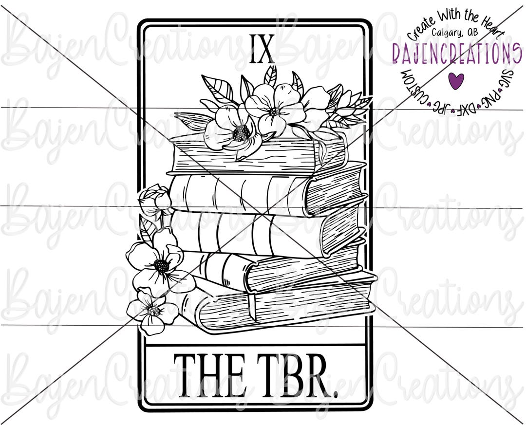 The TBR Tarot Card SVG Cut Files for Cricut and Silhouette | to Be Read ...