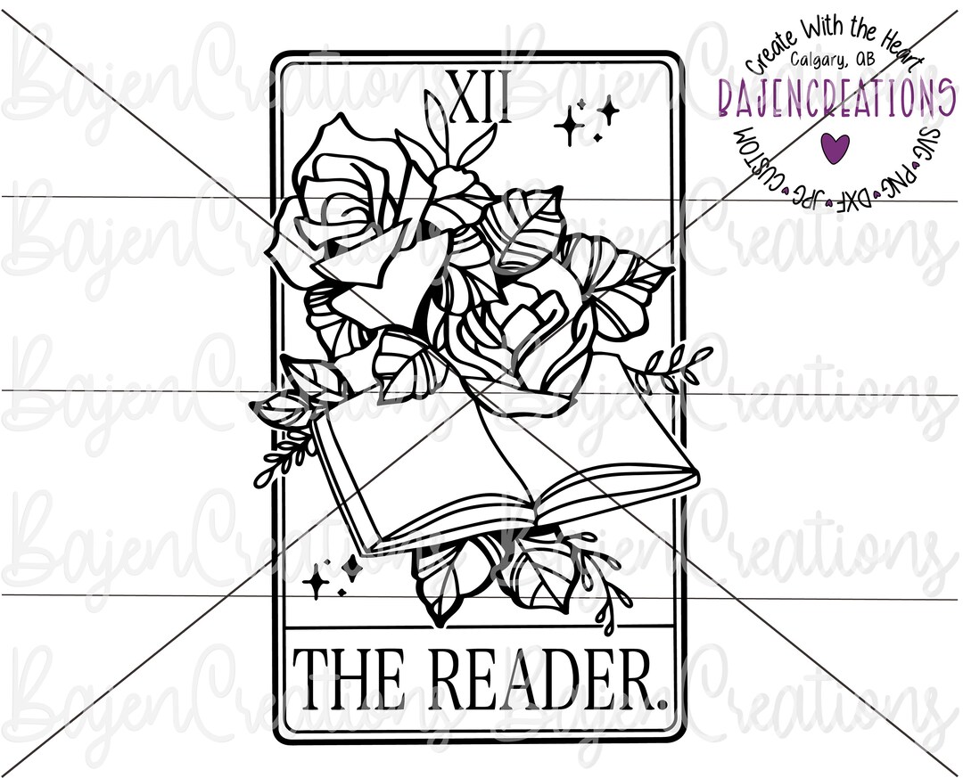 The Reader Tarot Card SVG Cut Files for Cricut and Silhouette Adult ...