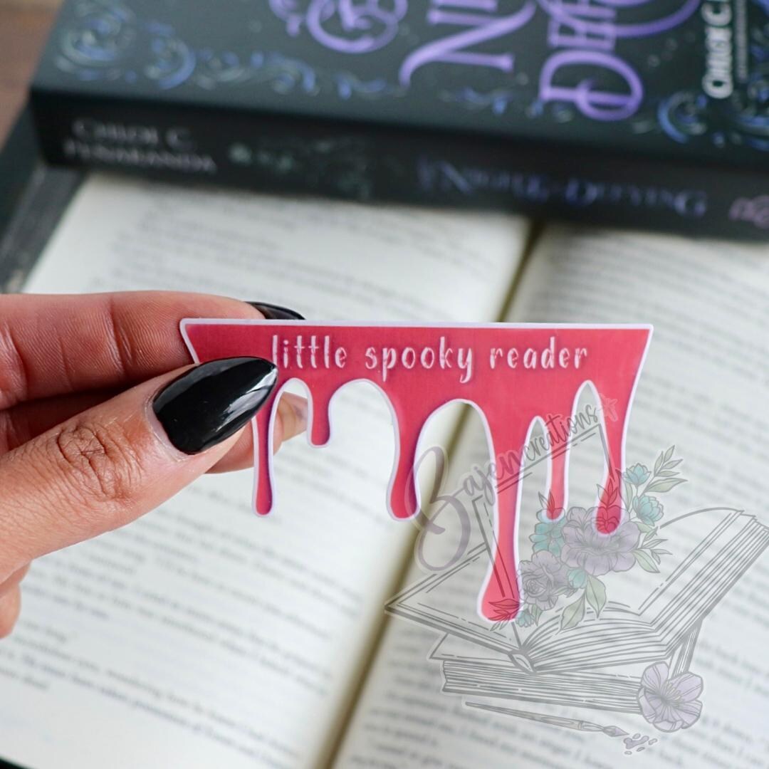 Little Spooky Reader STICKER | Waterproof Vinyl | Bookish Kindle ...