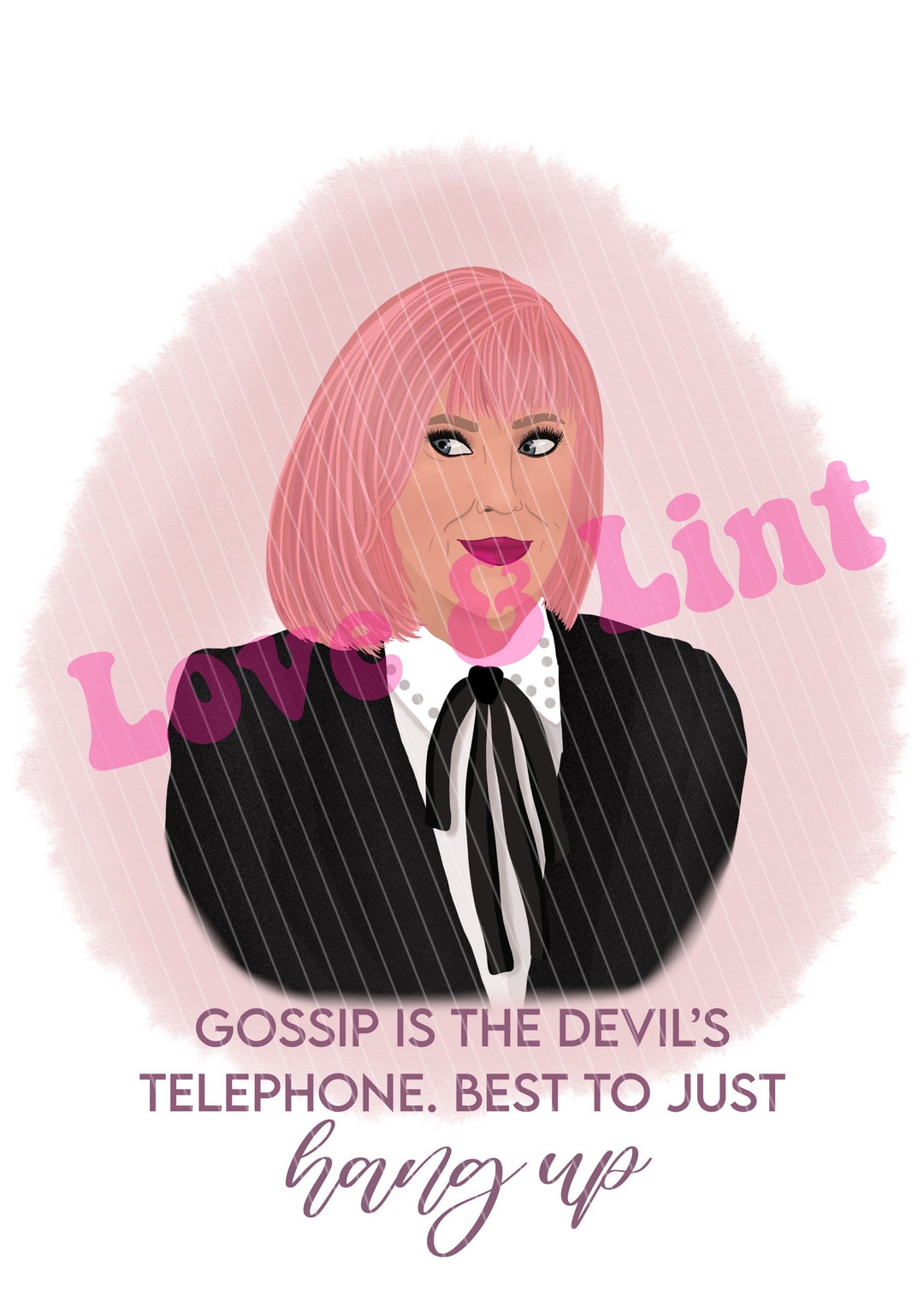 DIGITAL DOWNLOAD Gossip is the Devil’s Telephone Quote Moira Rose Print ...