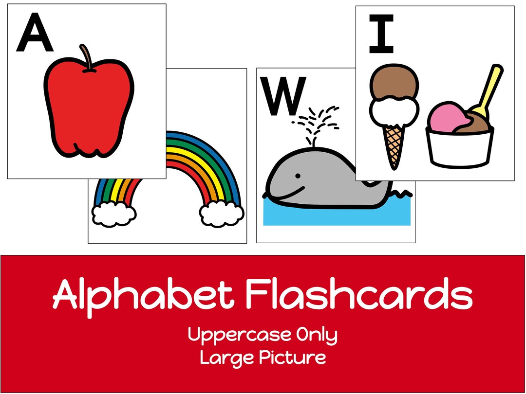 Educational Flashcards, Pre-k Kindergarten Grade School, Alphabet With ...