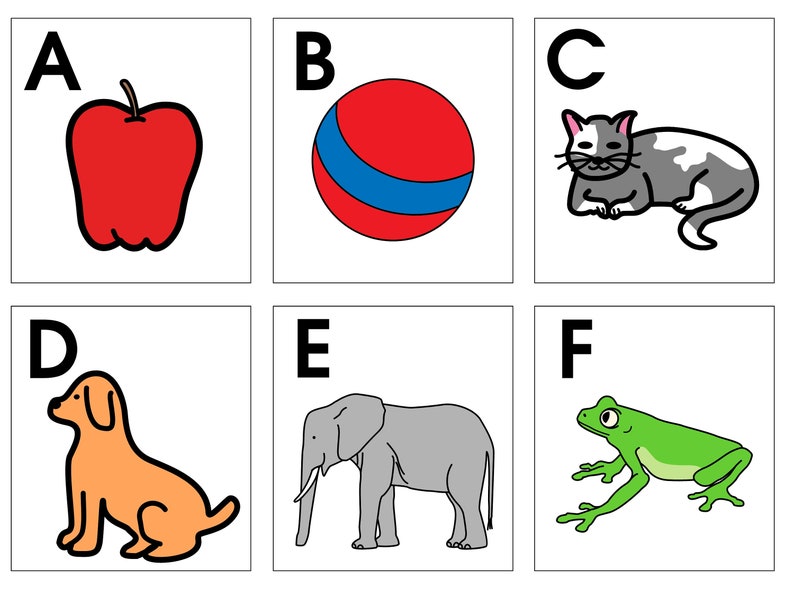 Educational Flashcards, Pre-k Kindergarten Grade School, Alphabet With ...