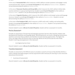 Editable VB-MAPP Summary Template, Milestones, Barriers, and ...