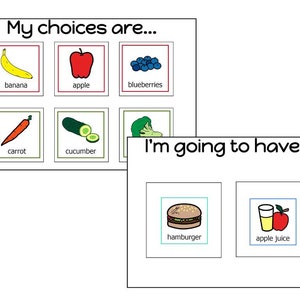 120+ Food Choices Interactive Board for Communication and Decision ...