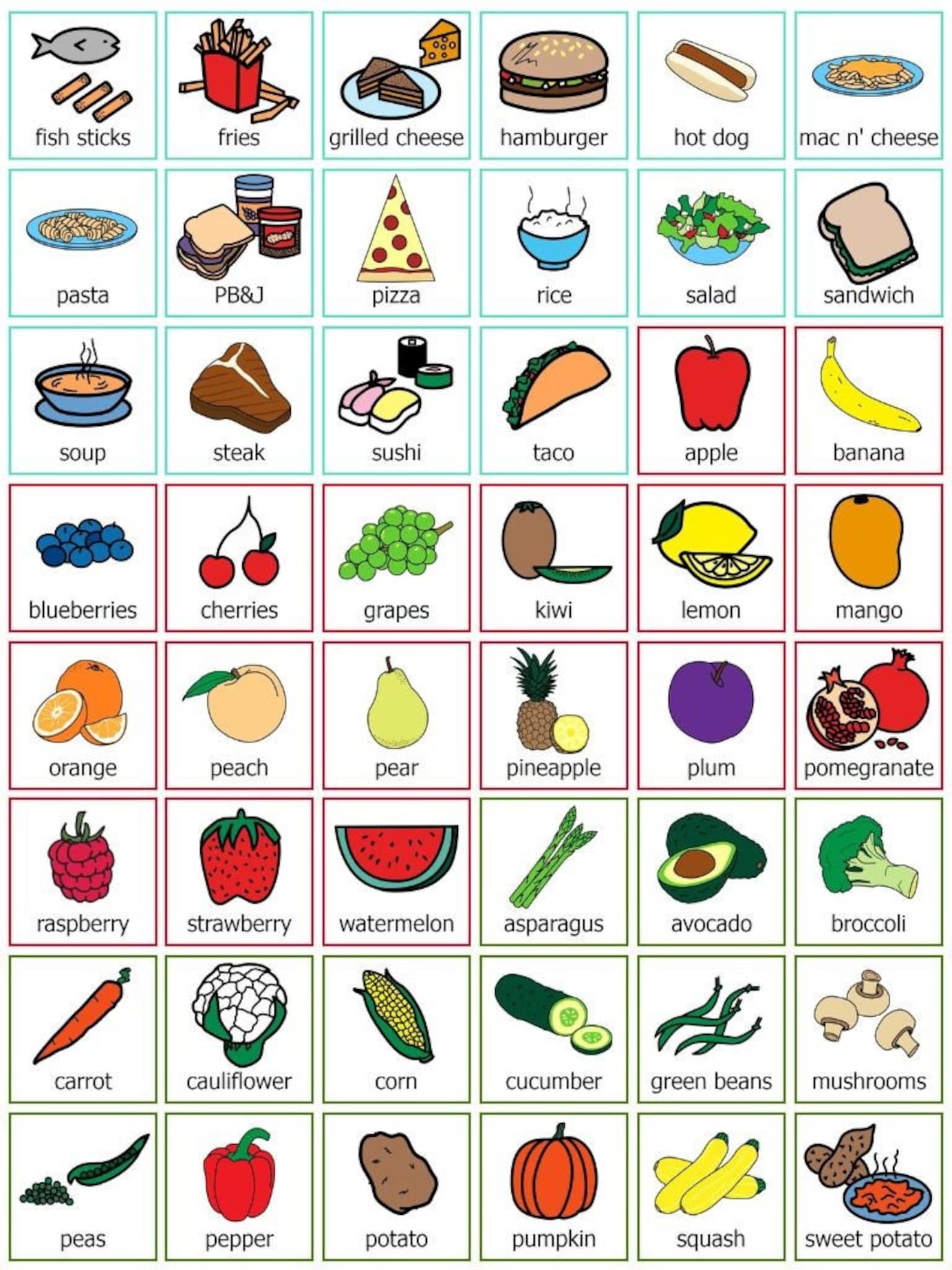 120+ Food Choices Interactive Board for Communication and Decision ...