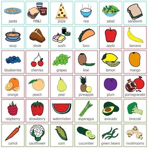 120+ Food Choices Interactive Board for Communication and Decision ...