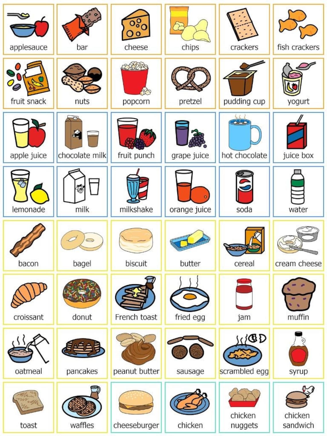120+ Food Choices Interactive Board for Communication and Decision ...