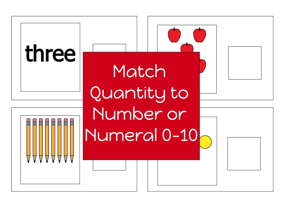 Matching Activity BUNDLE, Pre-k - Kindergarten - Grade School, Quantity ...