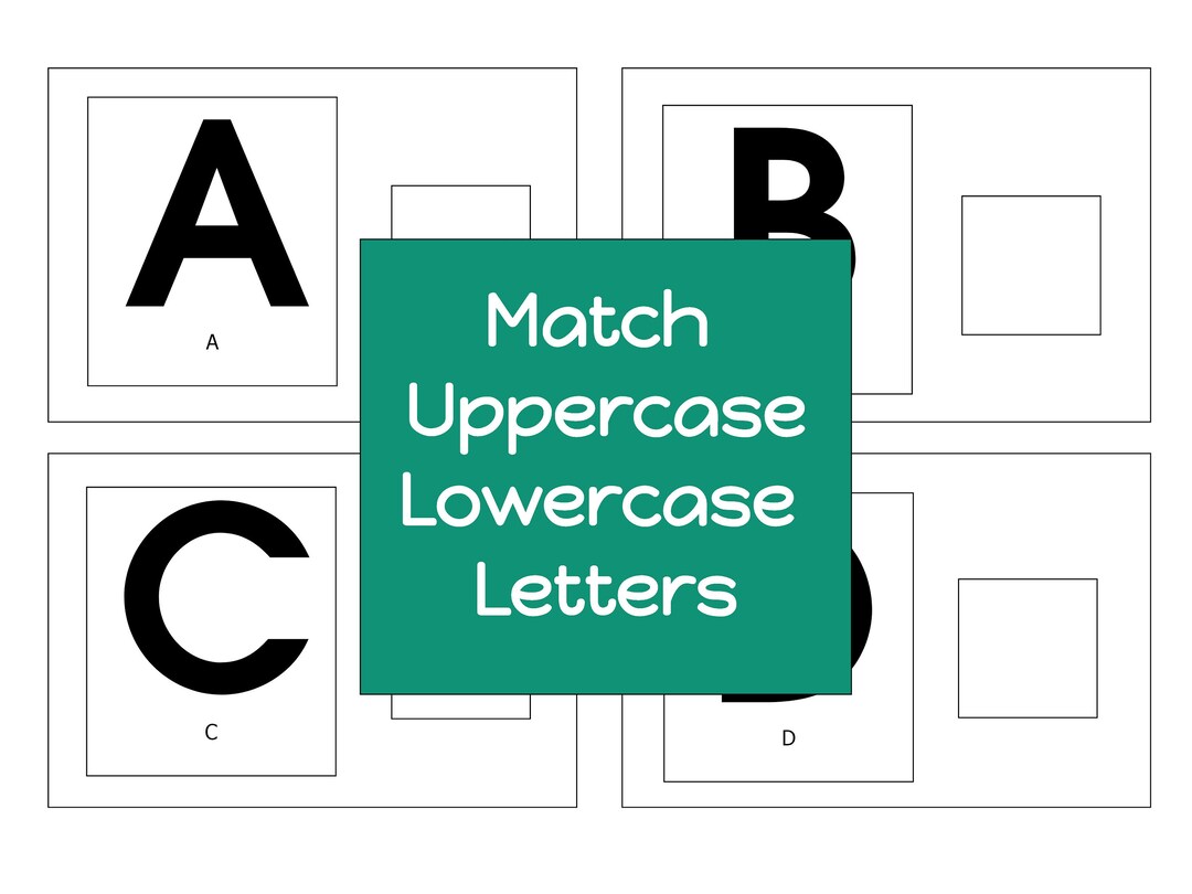 Matching Activity, Pre-k - Kindergarten - Grade School, Uppercase ...