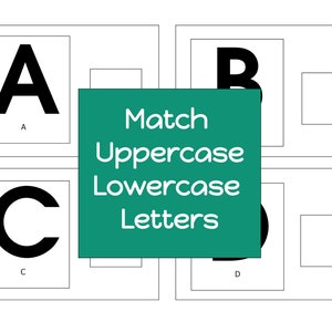 Matching Activity, Pre-k - Kindergarten - Grade School, Uppercase ...
