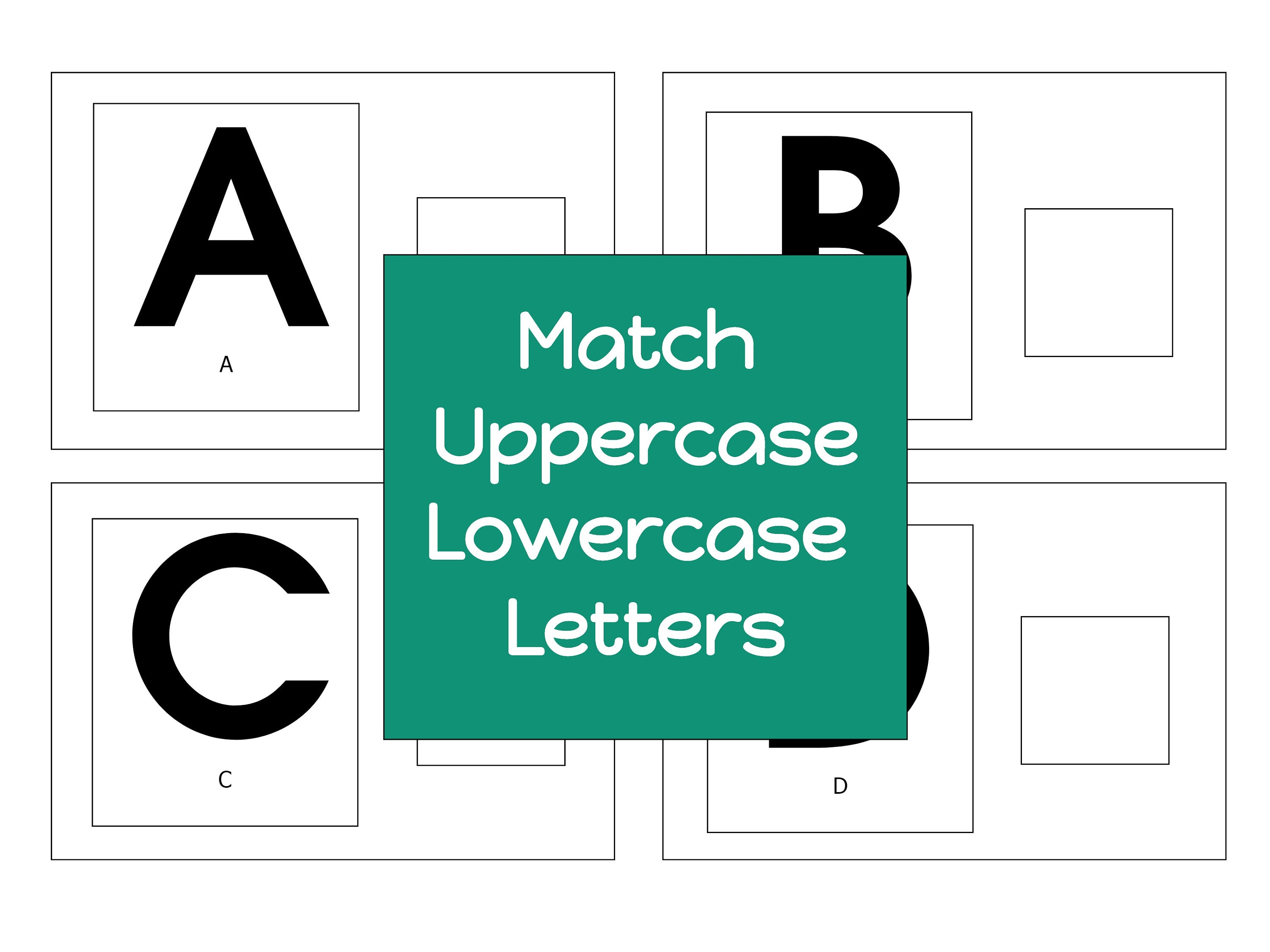 Matching Activity, Pre-k - Kindergarten - Grade School, Uppercase ...