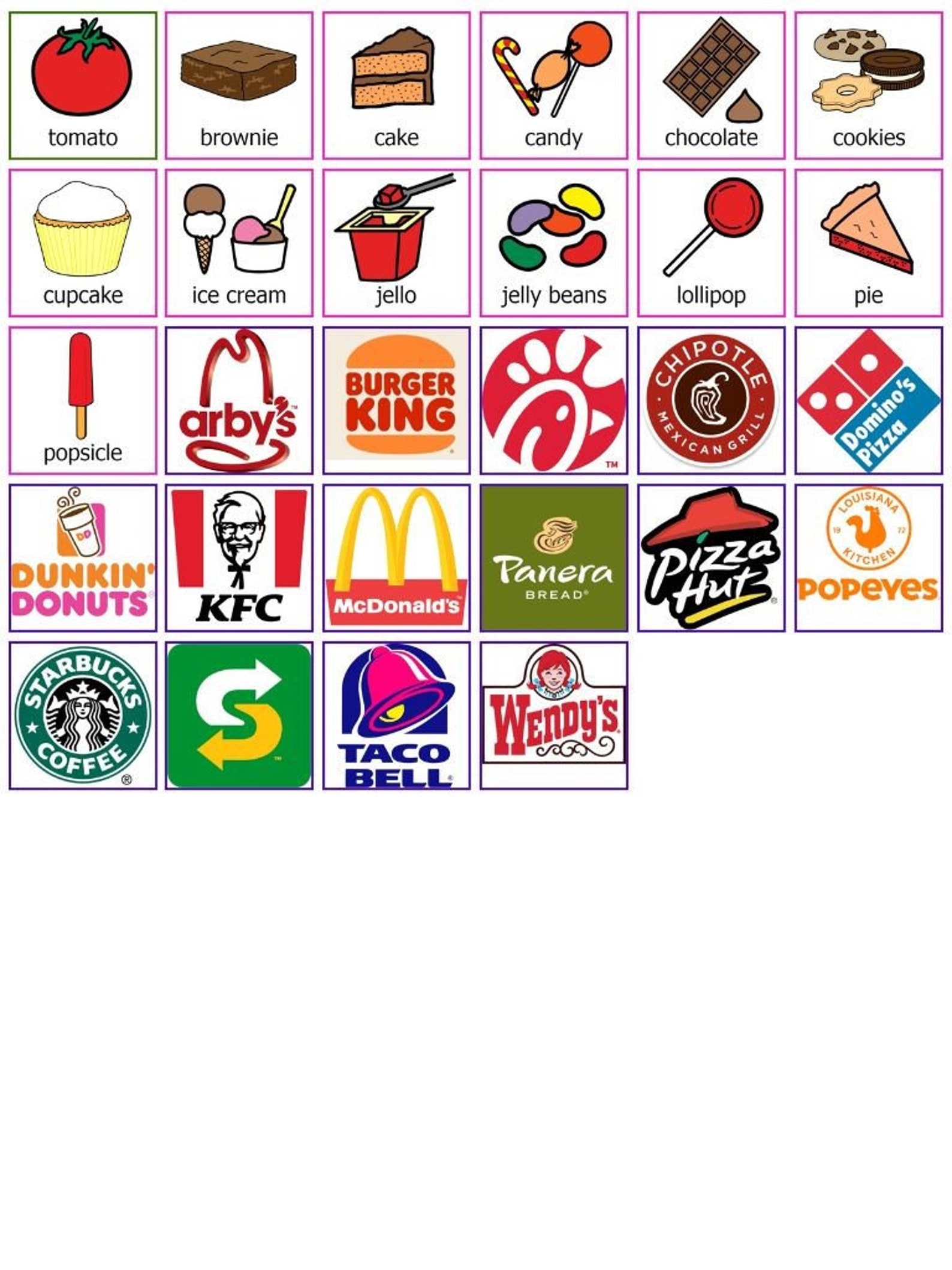 120+ Food Choices Interactive Board for Communication and Decision ...