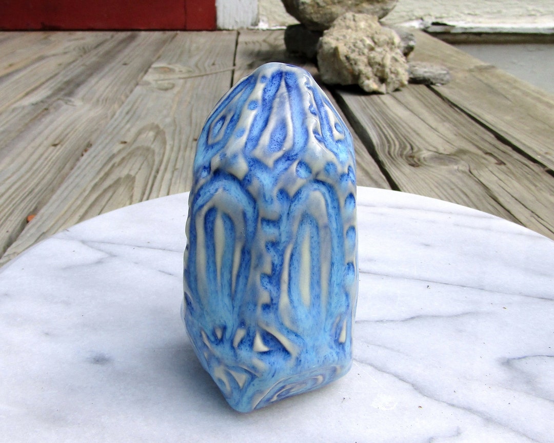 Hand Built Carved Pottery Garden Stone Rattle - Etsy
