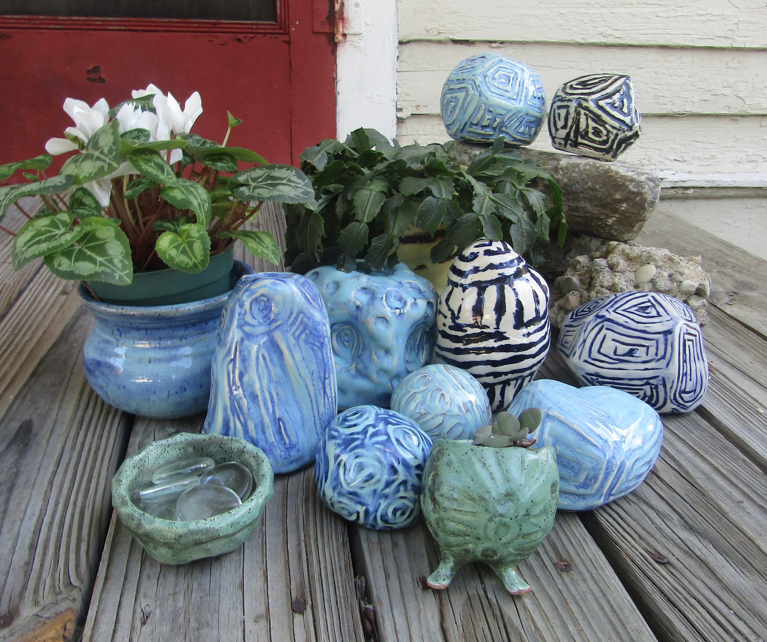 Modern Blue and Aqua Hand Built Ceramic Sound Maker Rattle Sculpture - Etsy