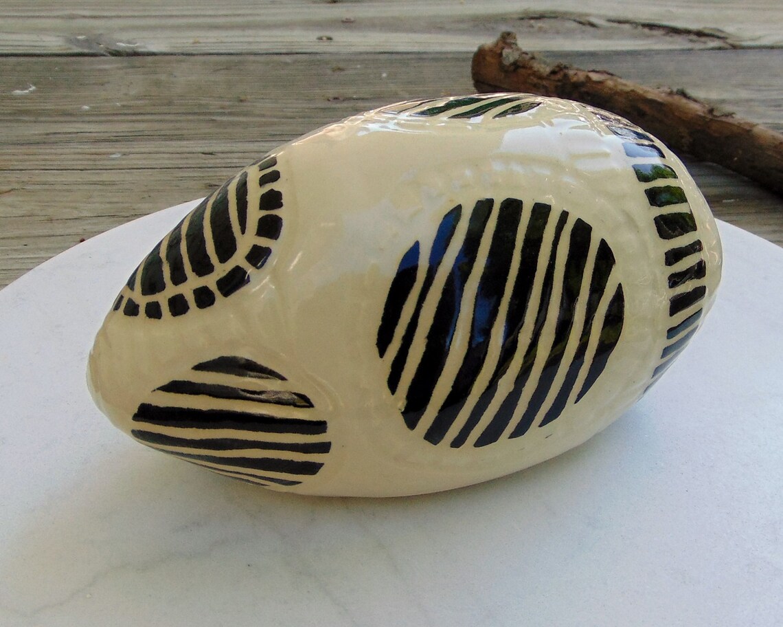 Easter Egg Rattle Hand Built Pottery Garden Decoration - Etsy