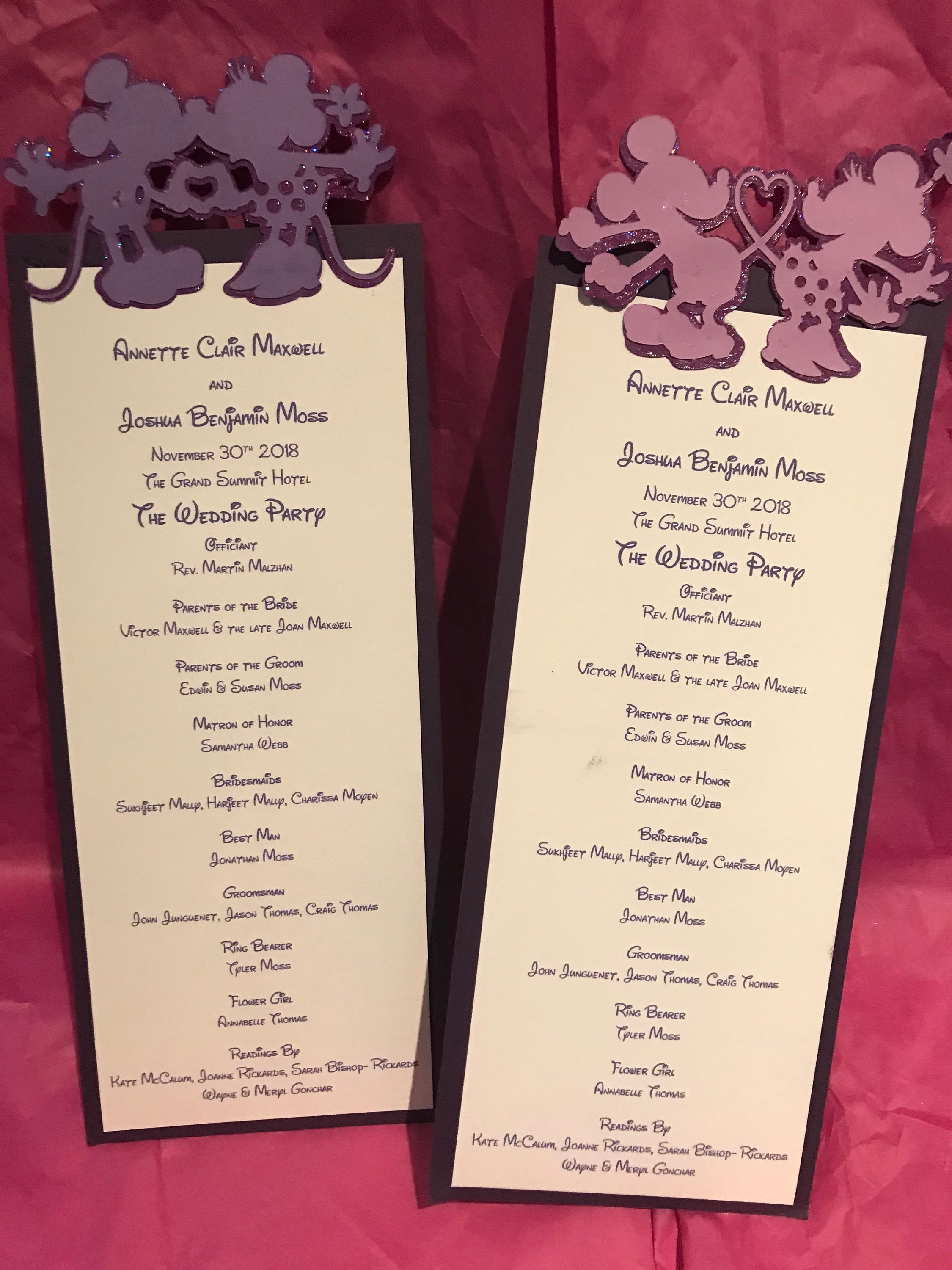 Custom Wedding Programs, Wedding Programs Fairytale Wedding - Etsy