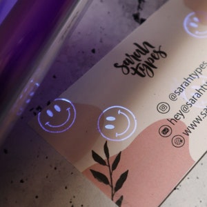 UV Ink Self-inking Logo Stamp - Black Light Rubber Stamp - Etsy