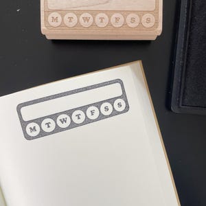 Habit Tracker Stamp Weekly Habit Tracker Rubber Stamp for Bullet ...