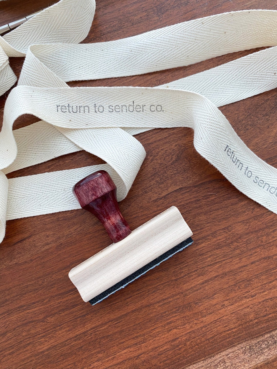 DIY Logo Rubber Stamp Kit: Custom Cotton Ribbon Packaging - Etsy