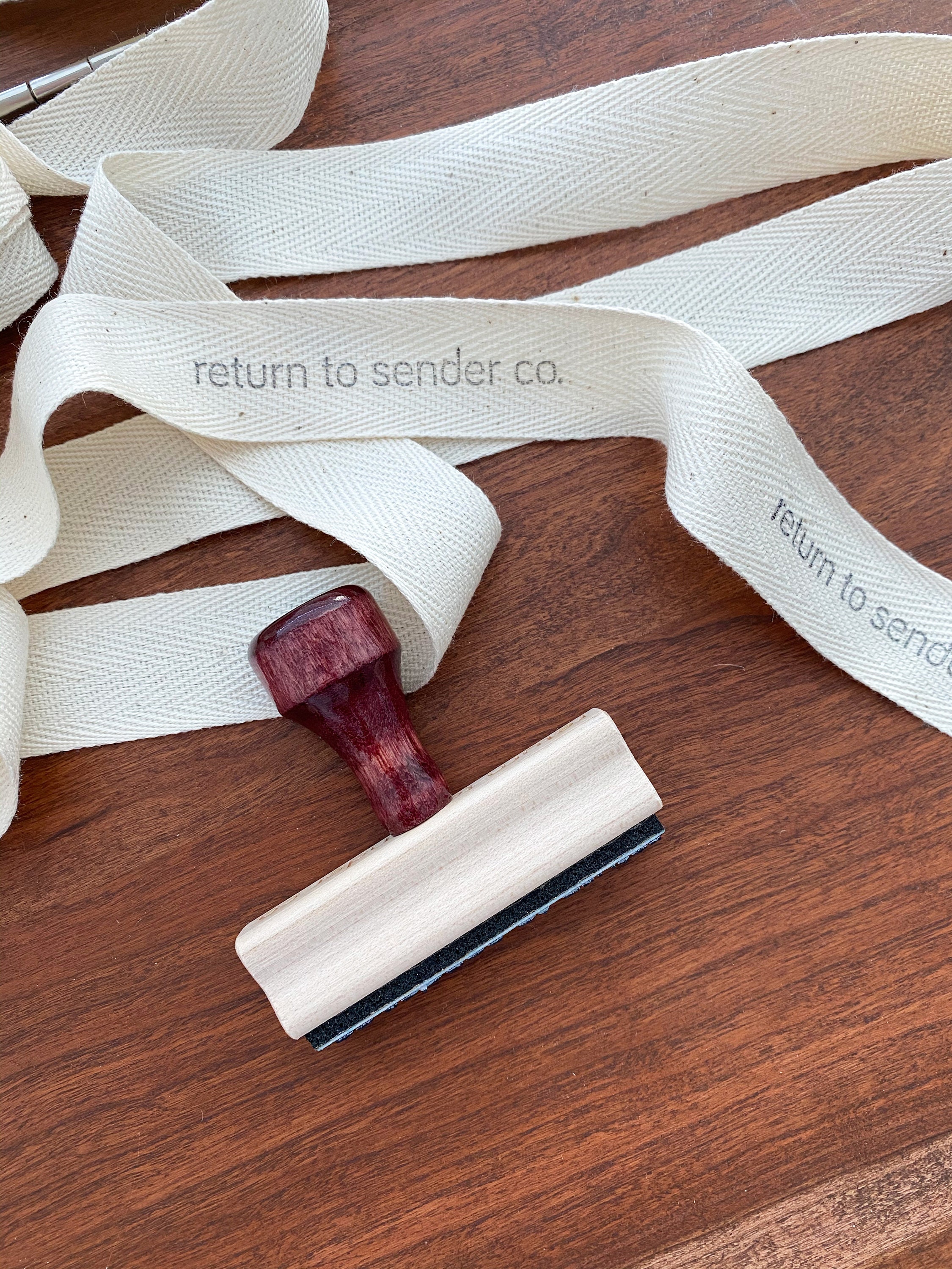 DIY Logo Ribbon Cotton Tape and Logo Rubber Stamp Custom - Etsy