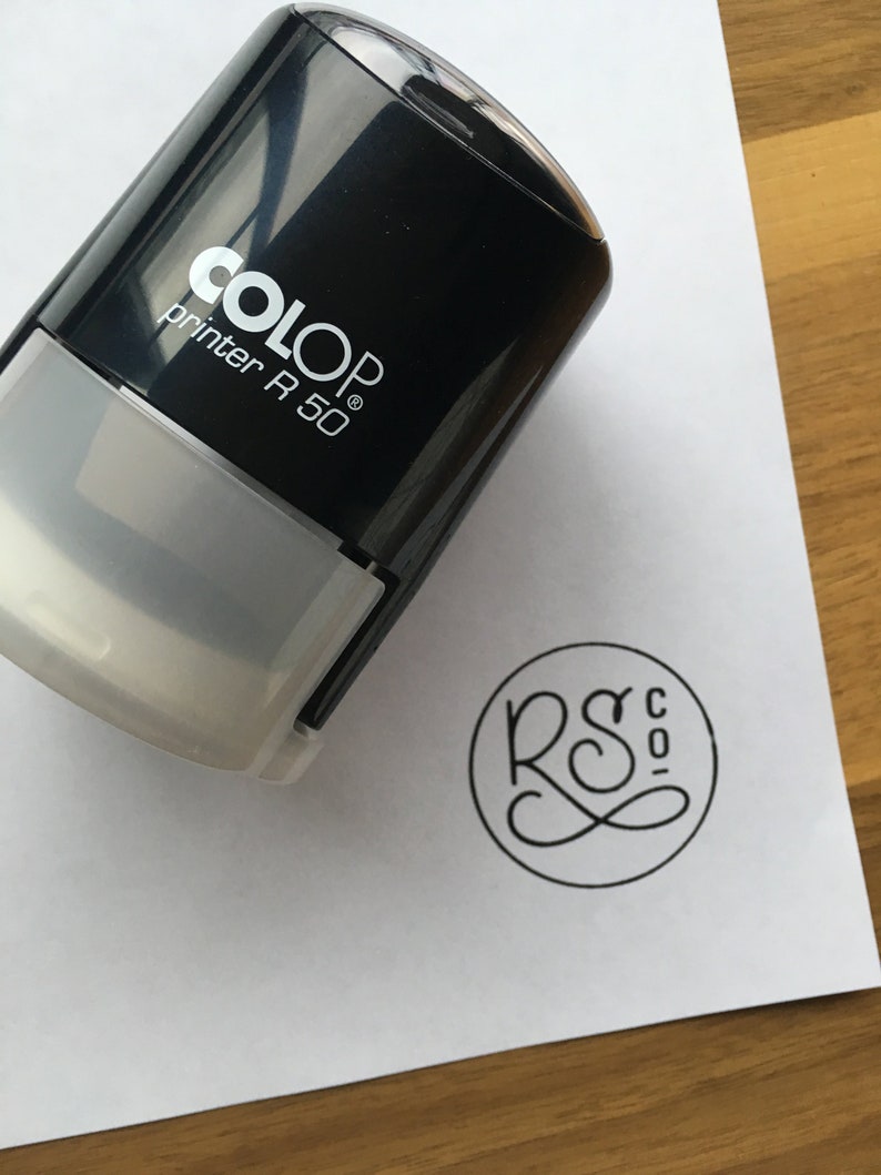 UV Ink Self-inking Logo Stamp - Black Light Rubber Stamp - Etsy