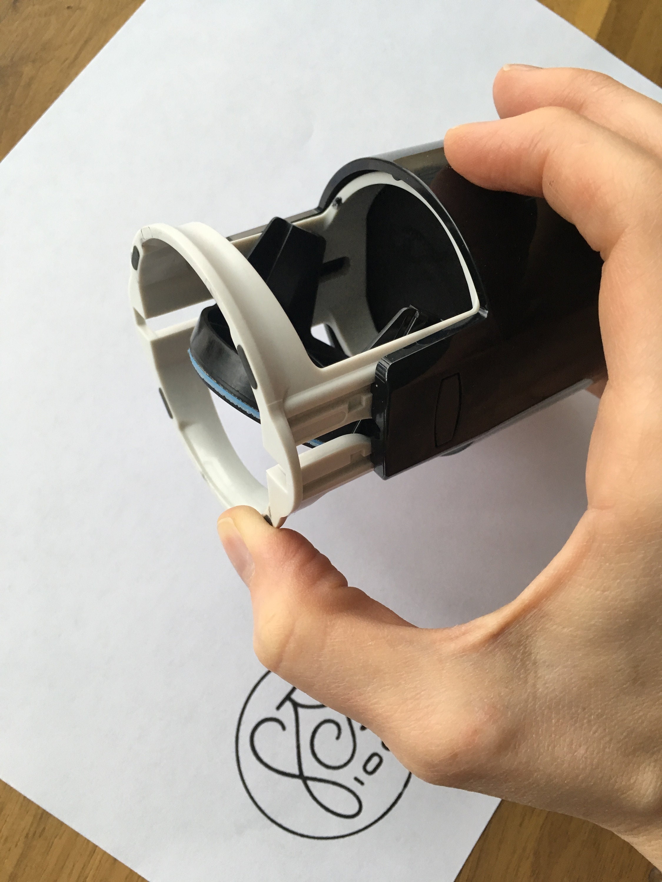 UV Ink Self-inking Logo Stamp - Black Light Rubber Stamp - Etsy