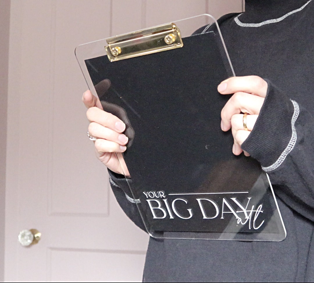 Clear Clipboard Branded Logo Acrylic Clip Board Custom Engraved Acrylic ...