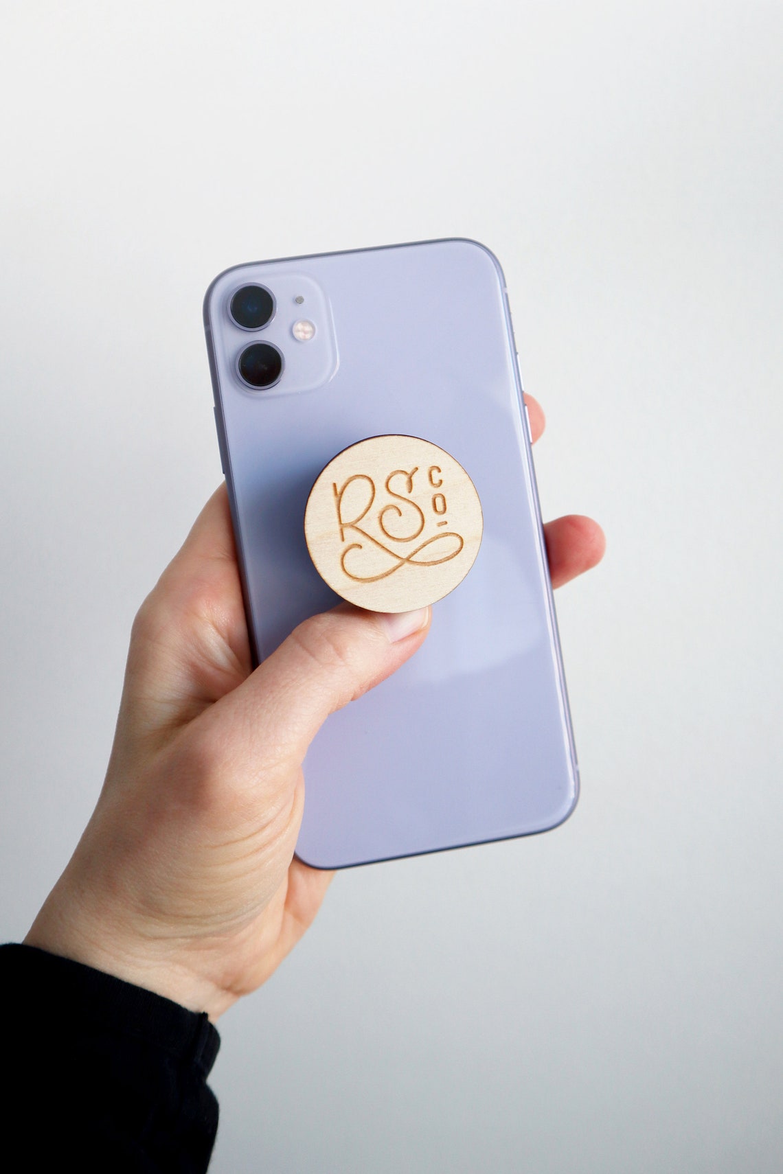 Custom Logo Pop socket Customized wood pop socket Wood | Etsy