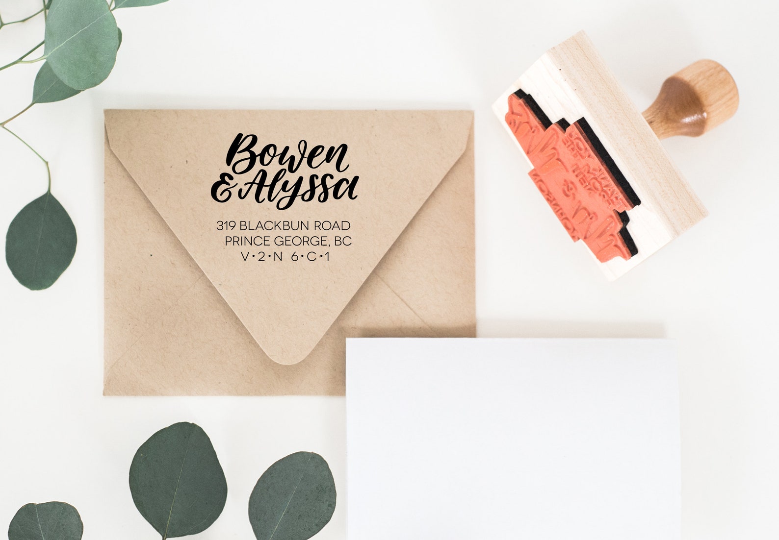 Hand Lettered Return Address Stamp Custom Calligraphy - Etsy