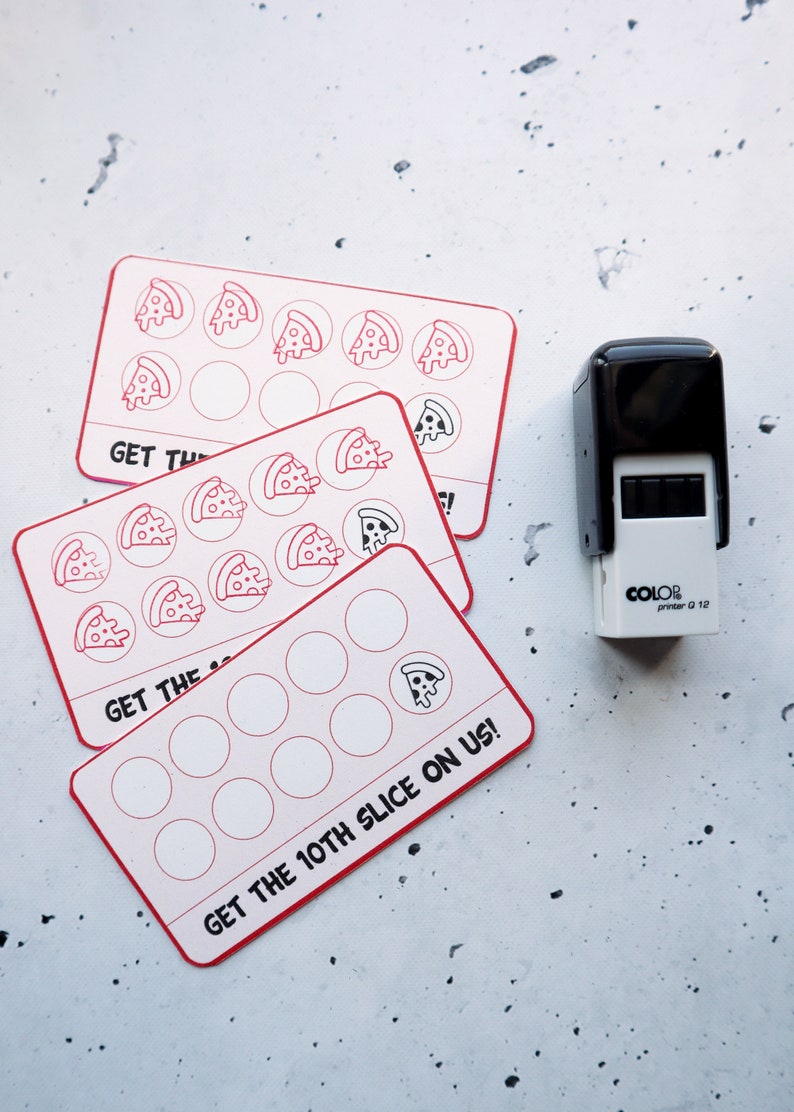 Loyalty Card Stamp Self Inking Logo Stamp for Punch Loyalty - Etsy