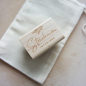 Business Card Rubber Stamp Modern Minimal Business Card - Etsy