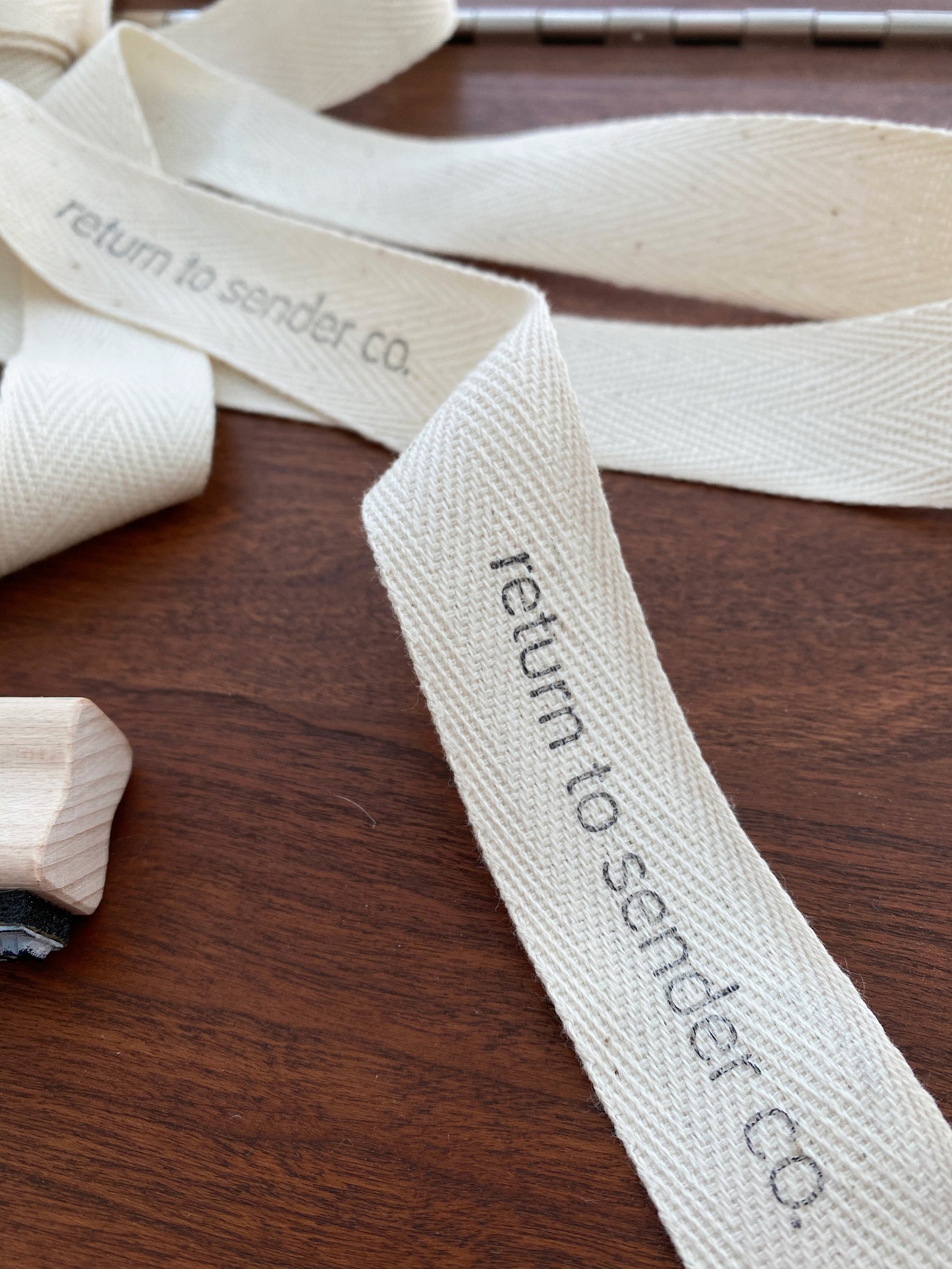 DIY Logo Ribbon Cotton Tape and Logo Rubber Stamp Custom - Etsy