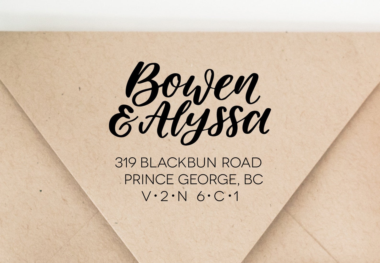 Hand Lettered Return Address Stamp Custom Calligraphy - Etsy