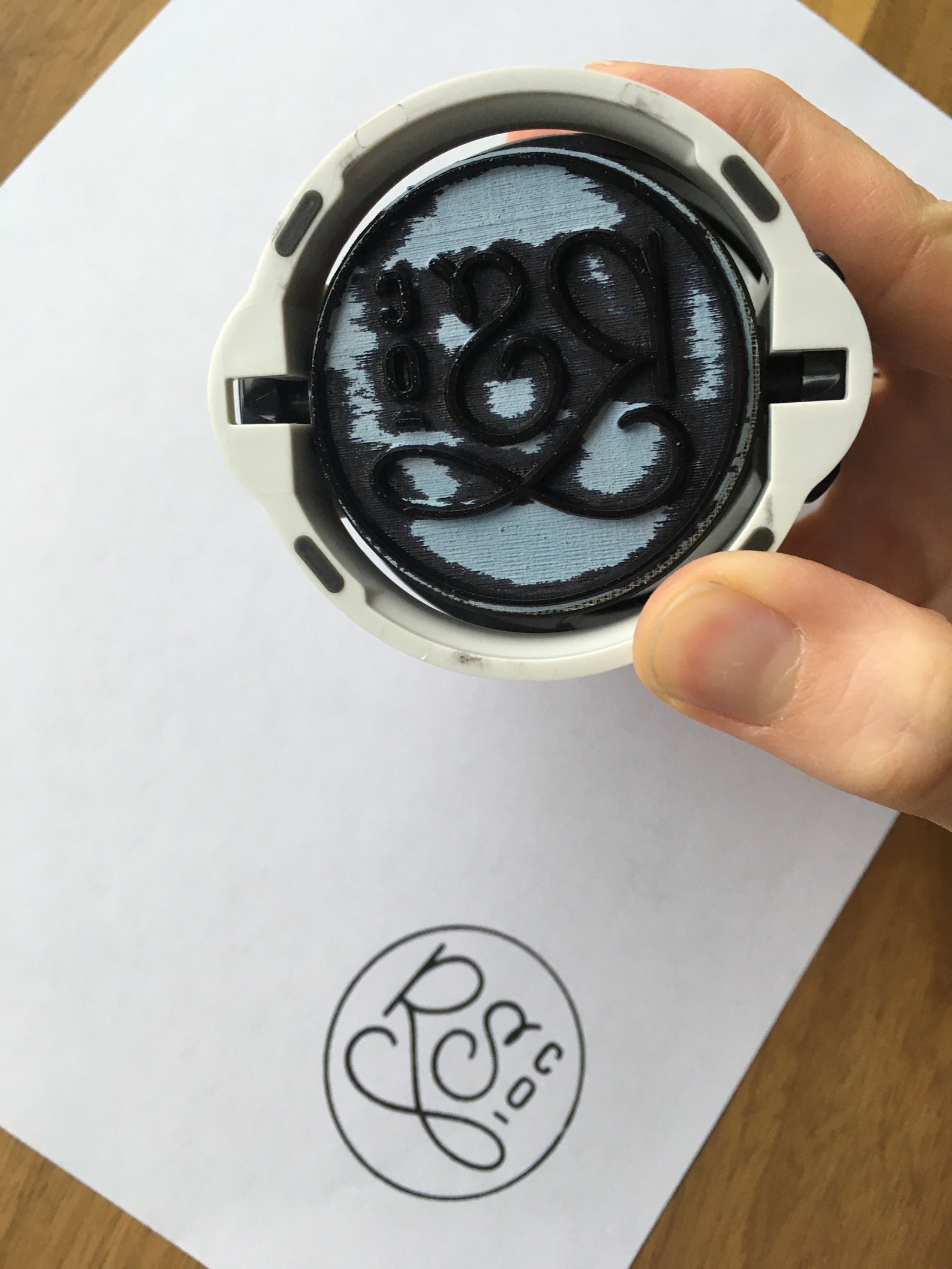 UV Ink Self-inking Logo Stamp - Black Light Rubber Stamp - Etsy